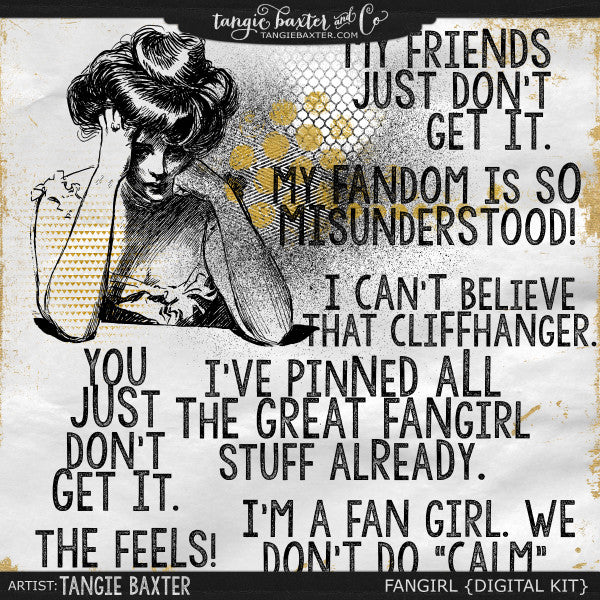 FANGIRL! {Kit & Word Art} Only – Tangie Baxter & CO